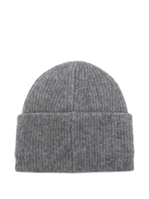 ANIPS Ribbed-knit Beanie Hat - Grey