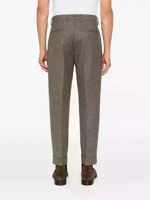 BERWICH Chiaia Herringbone Pleated Trousers