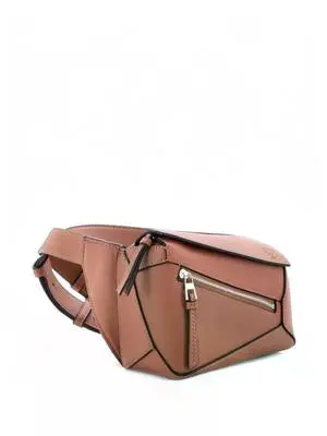 Loewe Puzzle Bumbag Leather Mini Belt Bag - Brown