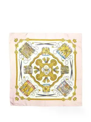 Hermès Les Tambours Scarf - Pink