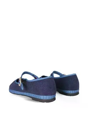 FLABELUS Arthur Buckle-fastening Ballet Flats - Blue