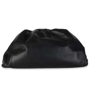BOTTEGA VENETA Black Smooth Butter Calf The Pouch Oversized Clutch