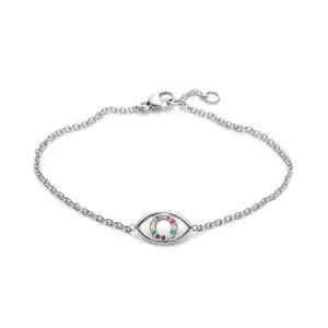 WITH LOVE DARLING Rainbow Eye Bracelet Sterling