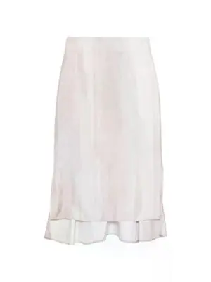 Lorena Antoniazzi Silk Midi Skirt - Neutrals