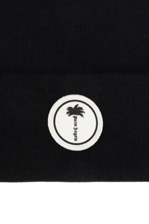Palm Angels Logo-patch Knit Hat