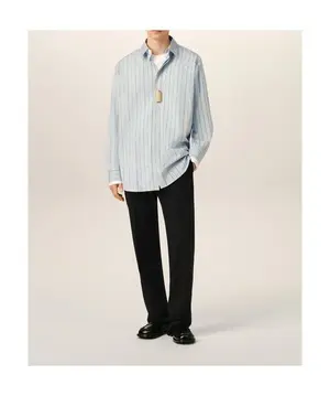 AMI Paris Straight Leg Trousers In Wool Serge