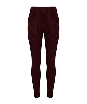 Max Mara Solid-colored Knit Leggings - Brown
