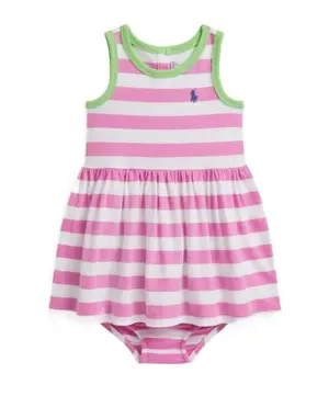 Ralph Lauren Striped Dress And Bloomer