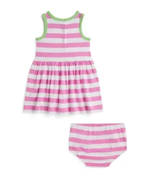 Ralph Lauren Striped Dress And Bloomer