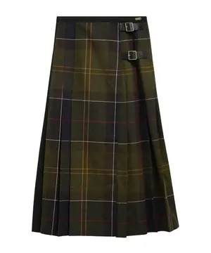 Barbour Tartan-check Pleated Midi Skirt