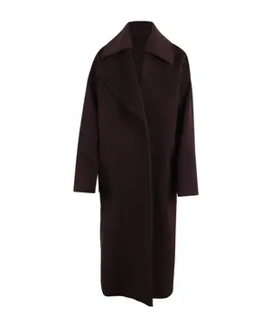 Max Mara Straight Hem Long Coat - Ebony