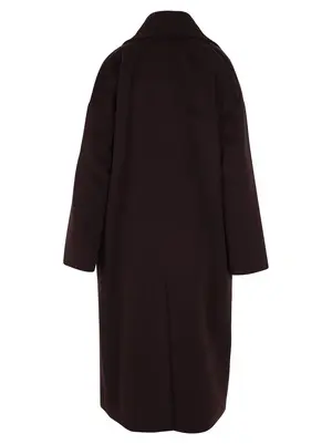 Max Mara Straight Hem Long Coat - Ebony