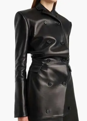 Khaite Rolon Coat In Leather