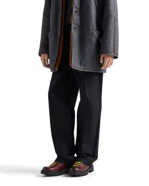 Prada Aged Leather Lace-up Shoes