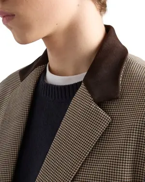Prada Single-breasted Mohair Wool Coat