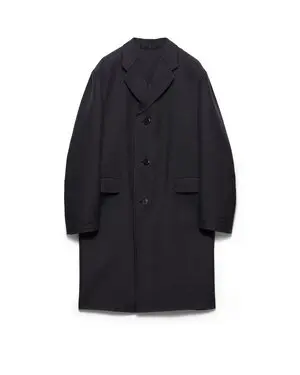 Prada Single-breasted Wool And Silk Coat
