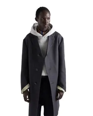 Prada Single-breasted Wool And Silk Coat