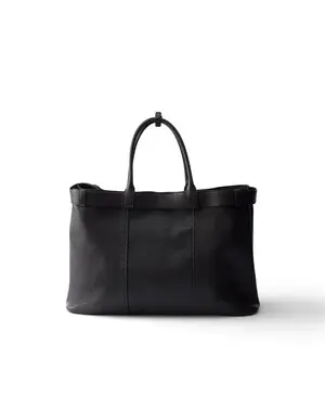 Prada Buckle Antiqued Nappa Leather Bag