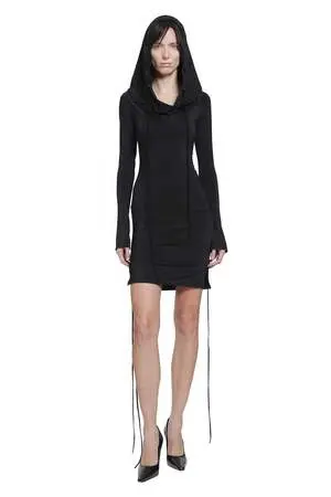 KNWLS Cu Hooded Dress - Black