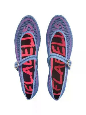 FLABELUS Isabella Mesh Ballet Flats - Blue