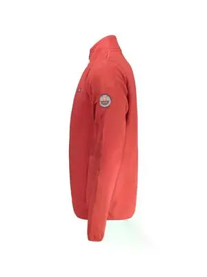 NORWEGIAN RAIN Logo-patch Zip-up Sweater - Red