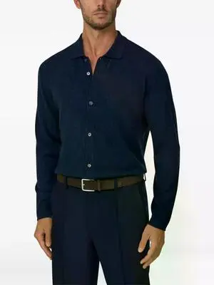 Boggi Milano Knitted Shirt In Wool Cashmere
