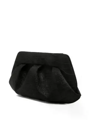 THEMOIRE Crocodile-effect Bios Clutch Bag