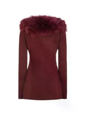 Blumarine Faux-fur Collar Cardigan