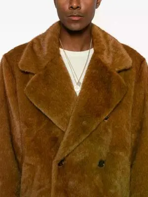 Drole De Monsieur Double-breasted Faux-fur Coat