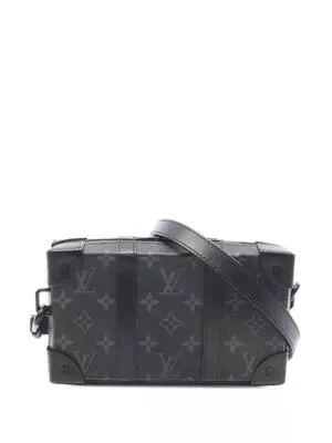 LOUIS VUITTON 2010-2026 Monogram Eclipse Soft Trunk Wallet Crossbody Bag - Black