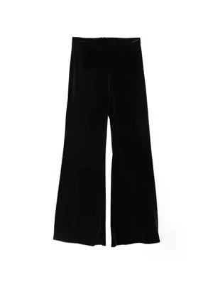 CENERE GB Velvet Flared Trousers - Black