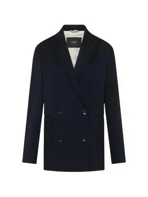 Seventy Double-breasted Notched-lapels Jacket - Blue