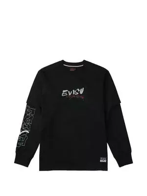 EVISU Printed Layered-sleeve T-shirt