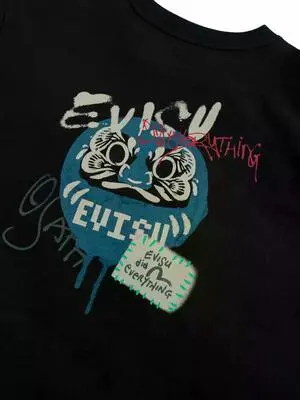 EVISU Printed Layered-sleeve T-shirt