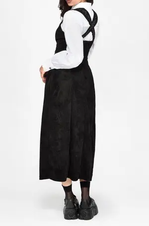 DISTURBIA Velis Suedette Strap Midi Dress