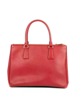 Prada Galleria Double-zip Tote Bag - Red