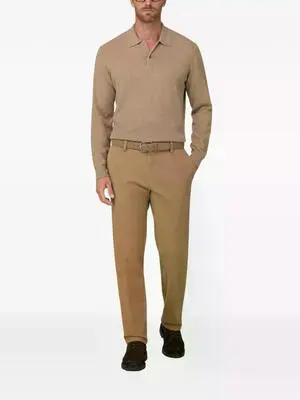 Boggi Milano Knitted Polo Shirt In Cashmere Wool