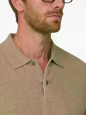 Boggi Milano Knitted Polo Shirt In Cashmere Wool