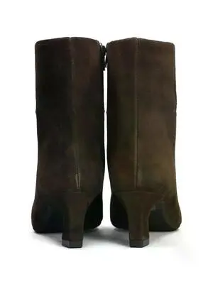 EVALUNA Pointed-toe Calf Suede Boots