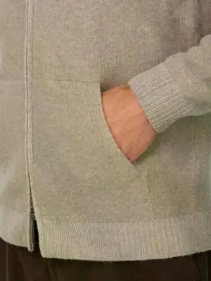 Boggi Milano Roll-neck Jumper Full-zip Cashmere Blend Plated