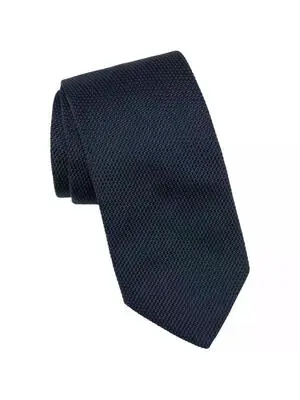 ELIZABETTA Cavour Silk Grenadine Tie - Blue