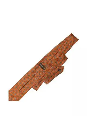 ELIZABETTA Farnese Medallion-print Silk Tie