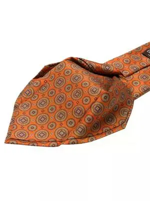 ELIZABETTA Farnese Medallion-print Silk Tie