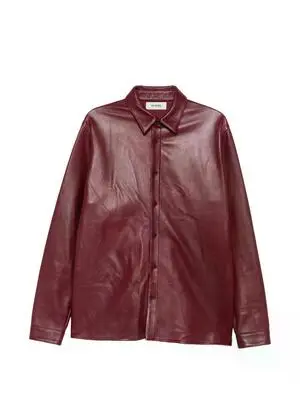 ANIPS Serge Leather Shirt - Red