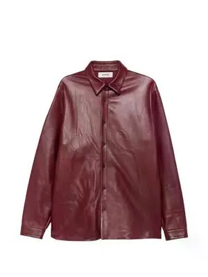 ANIPS Serge Leather Shirt - Red