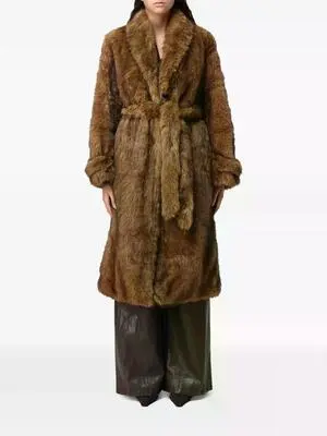 ELEH Faux-fur Belted Coat