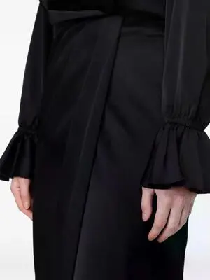 HANITA Draped Wrap-style Maxi Skirt
