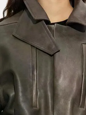 Rick Owens Cropped Leather Jacket