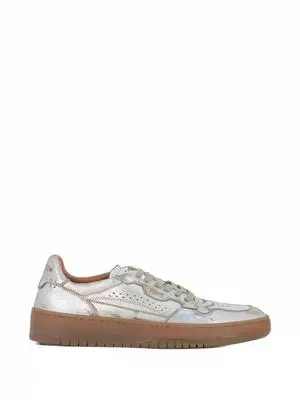 LEMARGO Perforated Panelled Sneakers - Silver