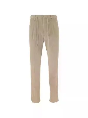 Tagliatore Ribbed Cotton-velvet Trousers - Neutrals
